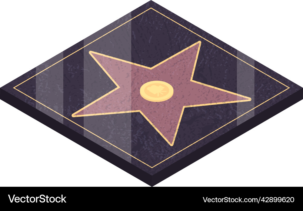 Marble star cinema composition Royalty Free Vector Image