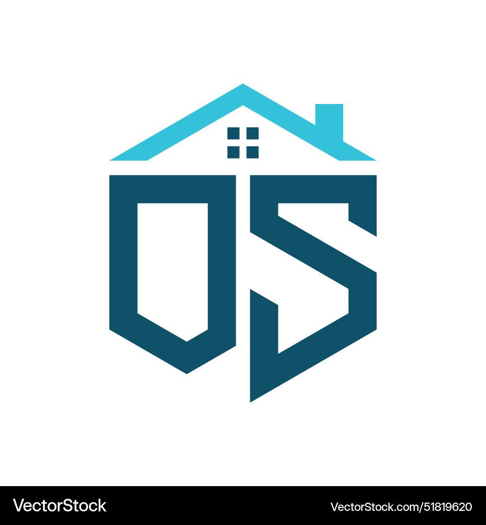 Os house logo design template letter Royalty Free Vector