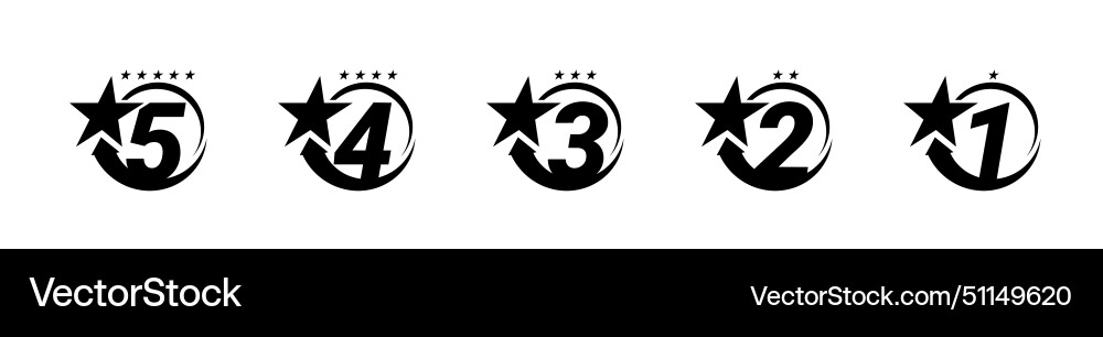 Star rating star symbol or emblem Royalty Free Vector Image