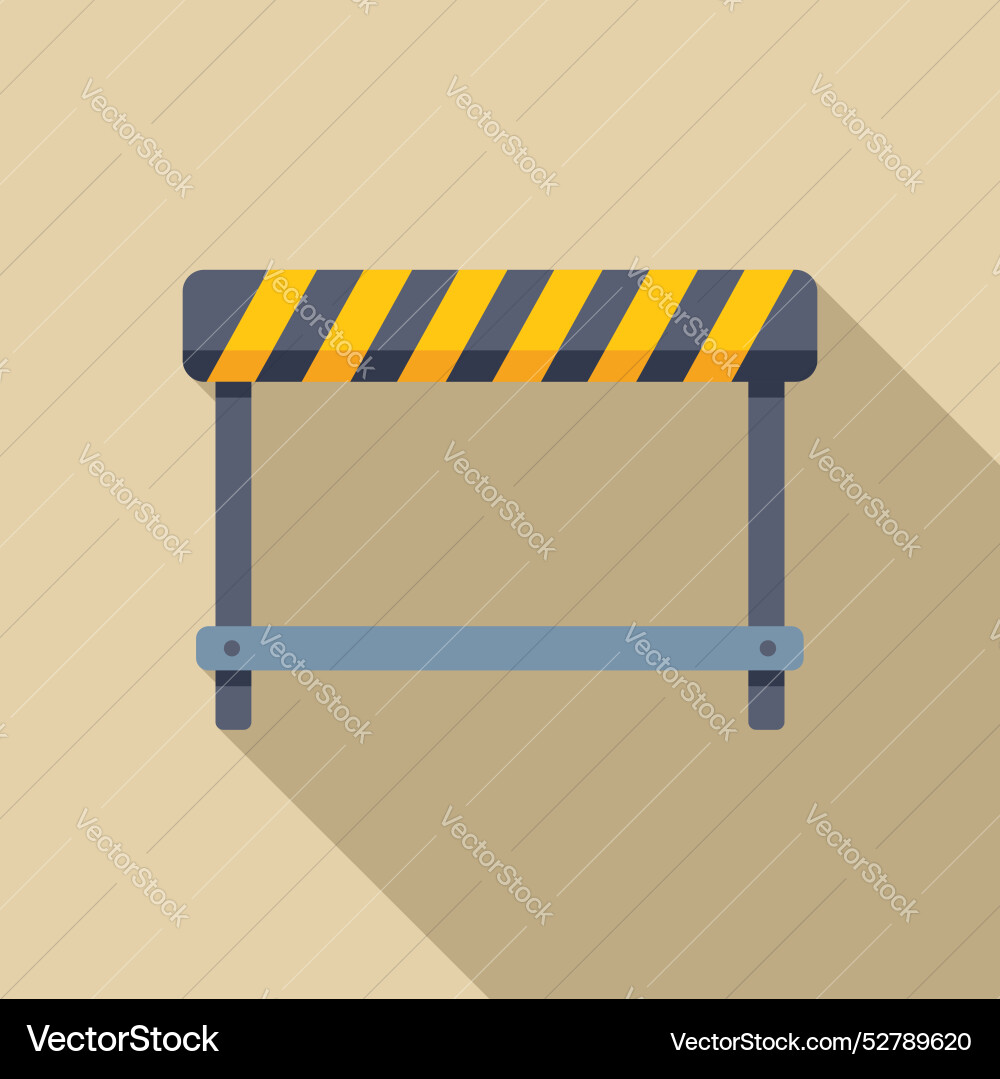 Yellow black striped barrier gate crossing Vector Image