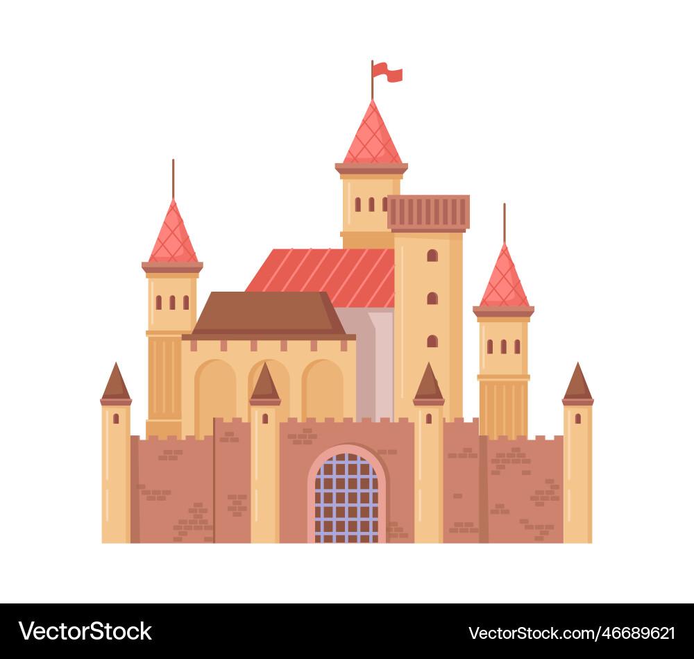 Castle medieval architecture sight Royalty Free Vector Image