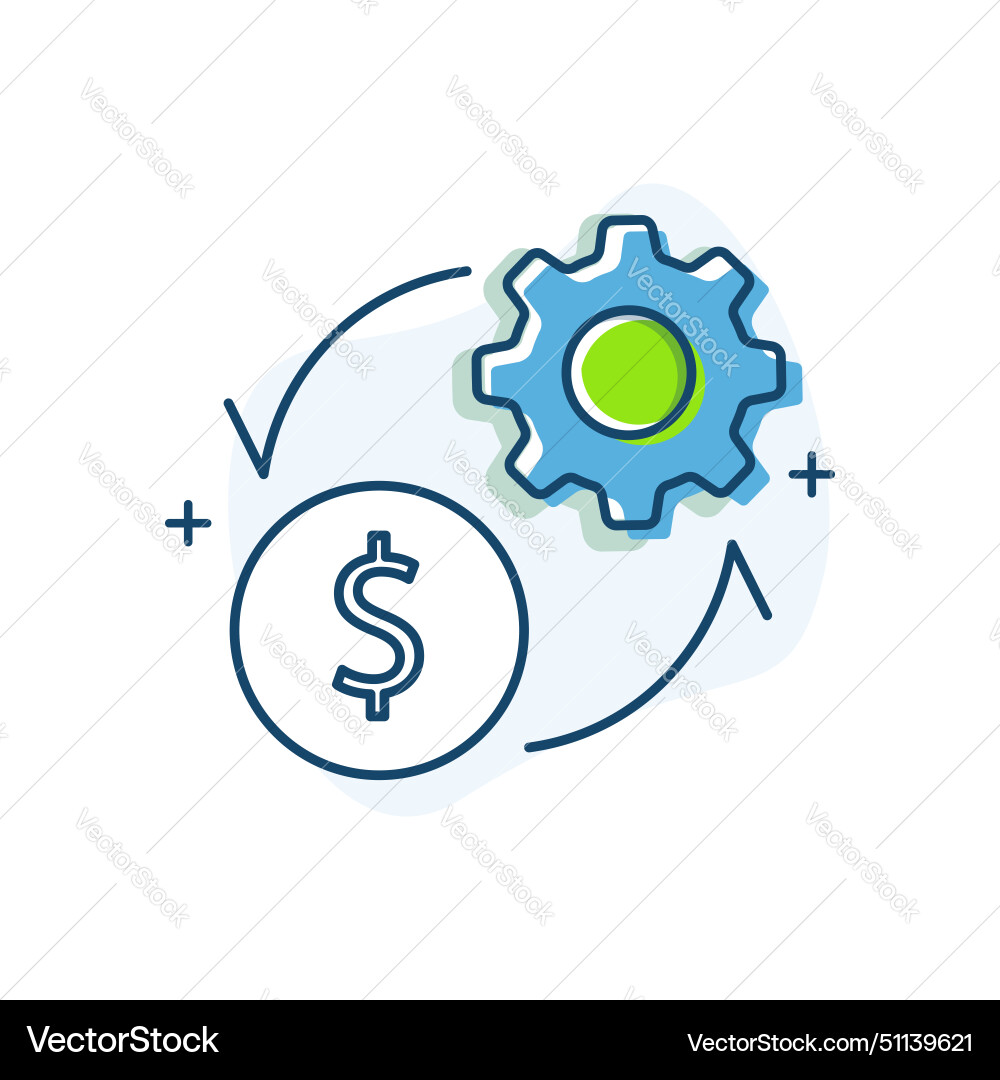 Financial optimization icon design Royalty Free Vector Image