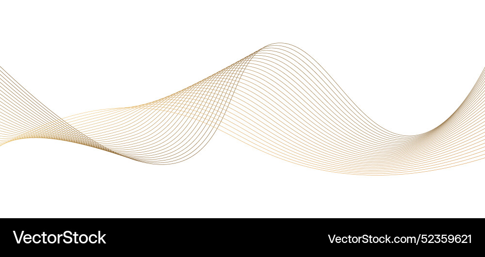 Golden Wave Lines - Luxury Background Royalty Free Vector