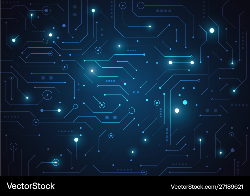 High tech technology geometric and connection Vector Image