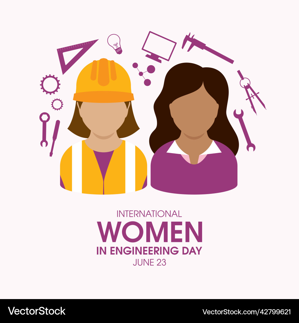 International women in engineering day icon Vector Image