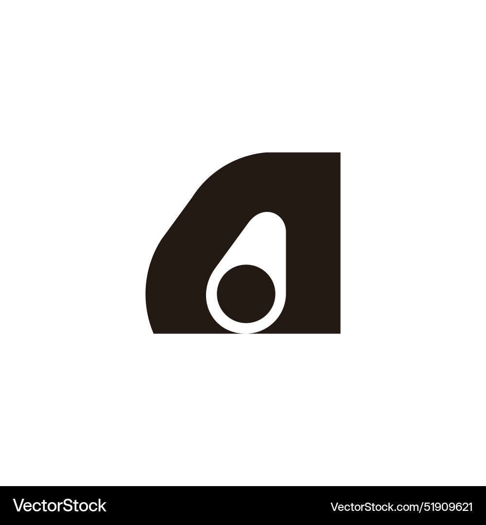 Letter n button abstract geometric logo Royalty Free Vector