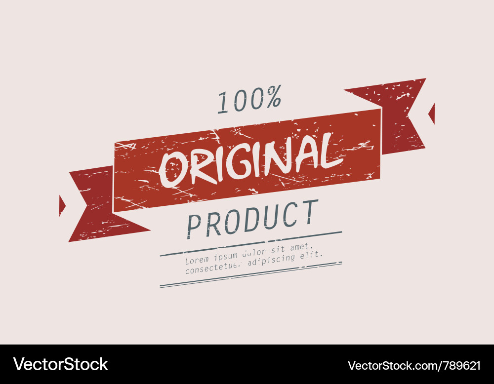 Original product Royalty Free Vector Image - VectorStock