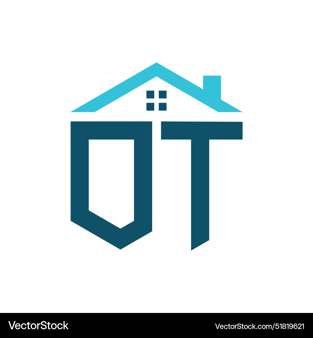 Ot house logo design template letter Royalty Free Vector