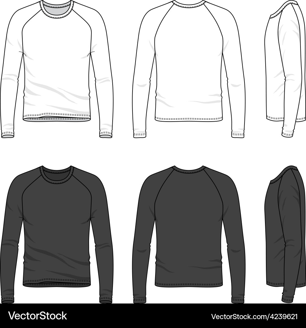 Raglan T-Shirt Template Vector Images (over 630)