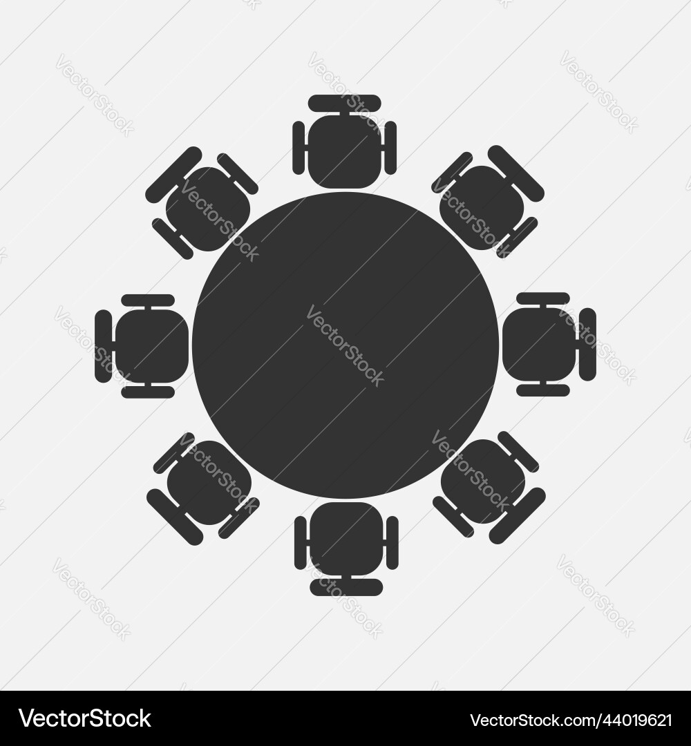 Round table Royalty Free Vector Image - VectorStock