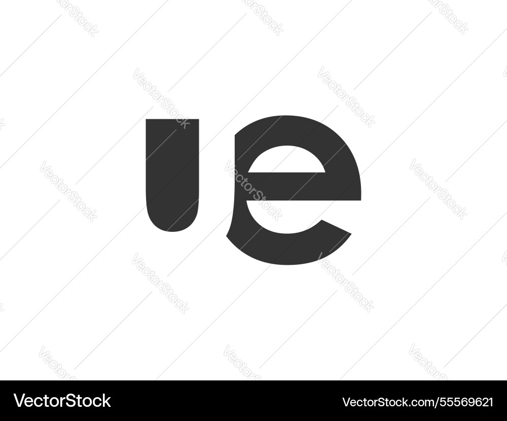 Ue creative geometric initial based modern Vector Image
