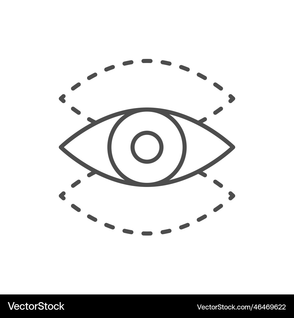 Blurry vision line outline icon Royalty Free Vector Image