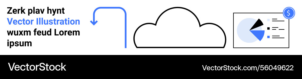 Cloud Datenübertragung und Analyse Dashboard mit Vektorbild