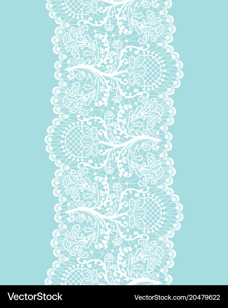 Elegant White Lace Ribbon Royalty Free Vector Image