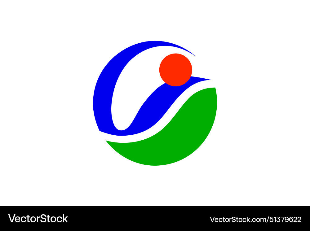 Flagge von imabari ehime Lizenzfreies Vektorbild