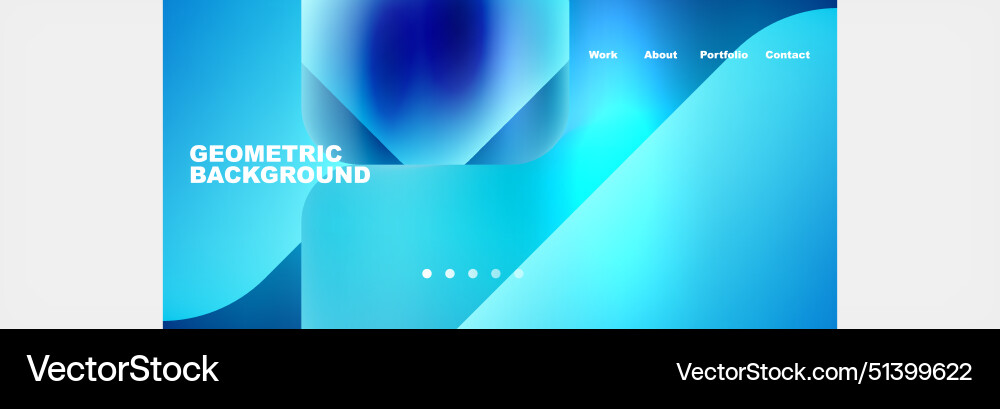 Teal liquid color background design for landing Vector Image