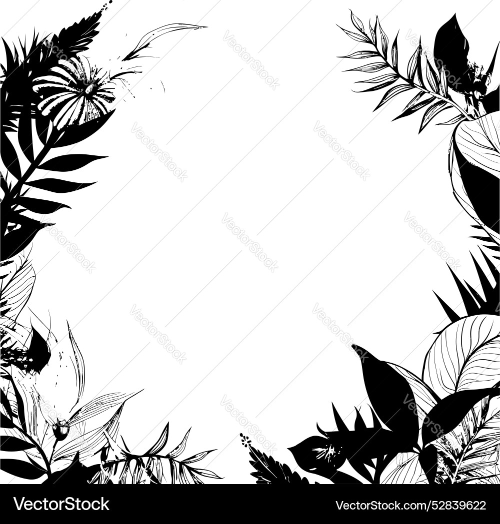 Vineyard vision flowering border frame petal Vector Image