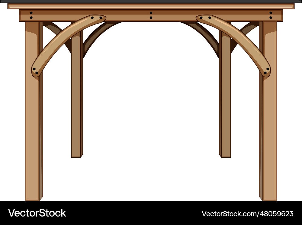 Architecture pergola patio cartoon Royalty Free Vector Image