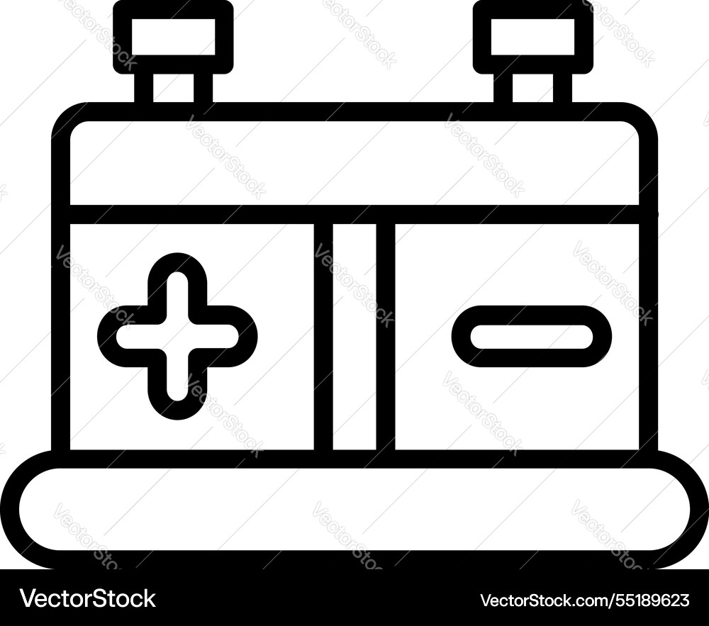 Battery line icon design Royalty Free Vector Image