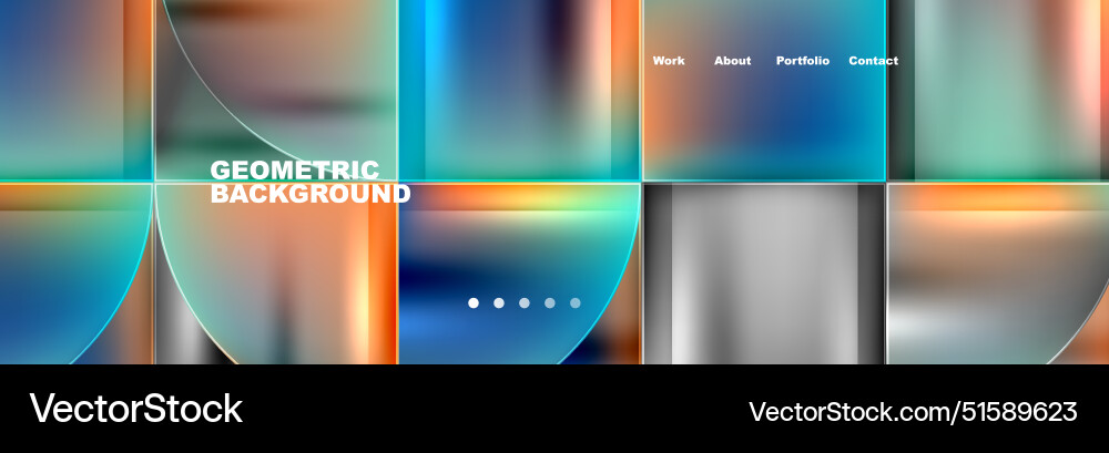 Circle triangle geometric web site page template Vector Image