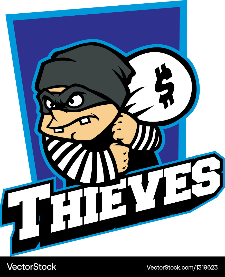 Criminal Mascot Character Royalty Free Vector Image
