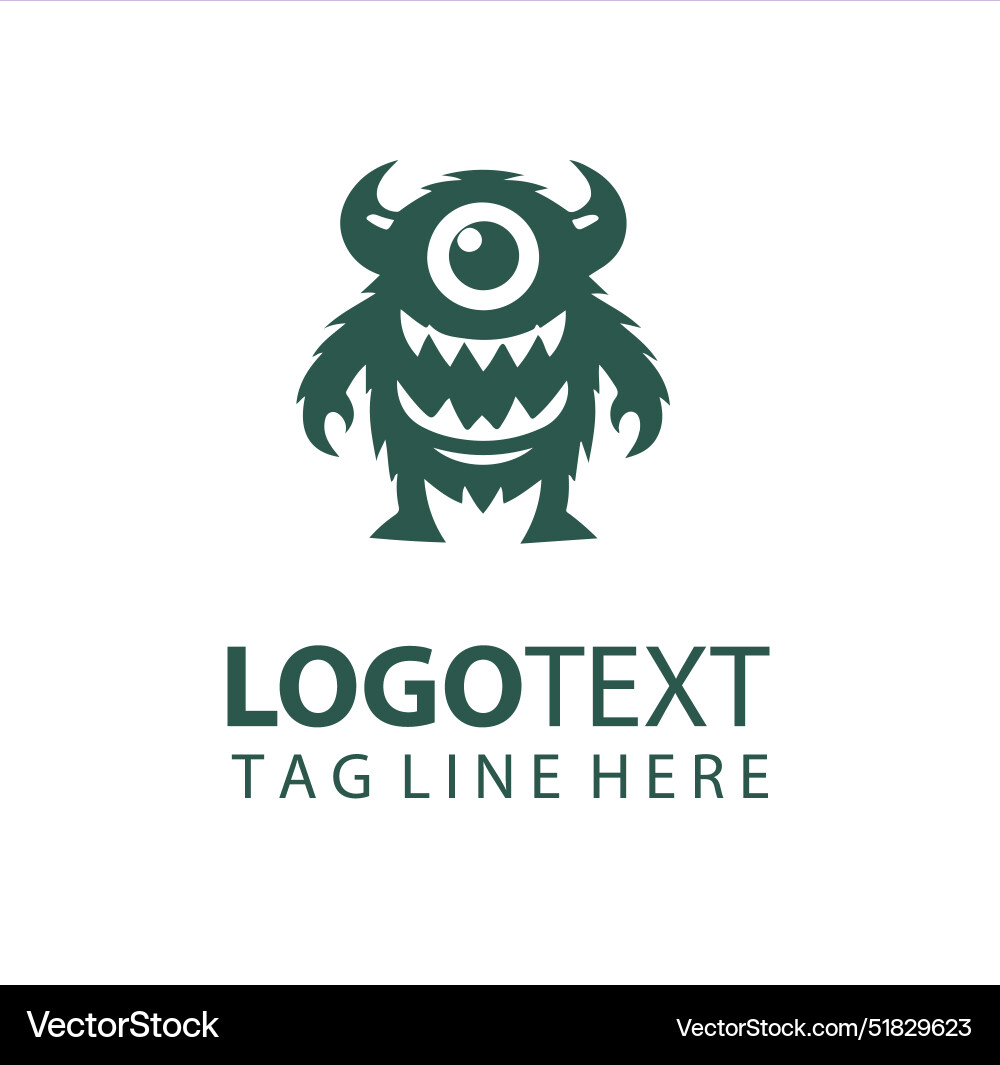 Monster logo Royalty Free Vector Image - VectorStock