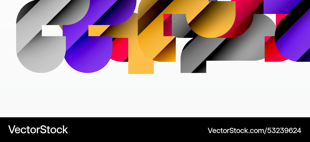 Abstract background colorful geometric curve Vector Image