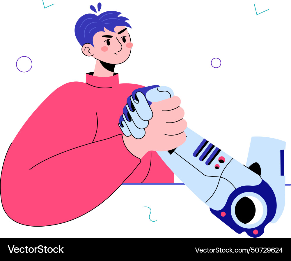 Ai interaction Royalty Free Vector Image - VectorStock