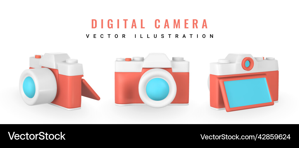 Cute Cartoon Camera Illustration Royalty Free Vector Image