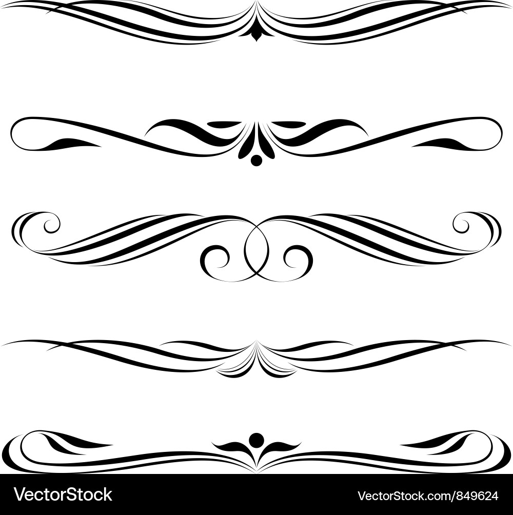 Decorative elements border Royalty Free Vector Image