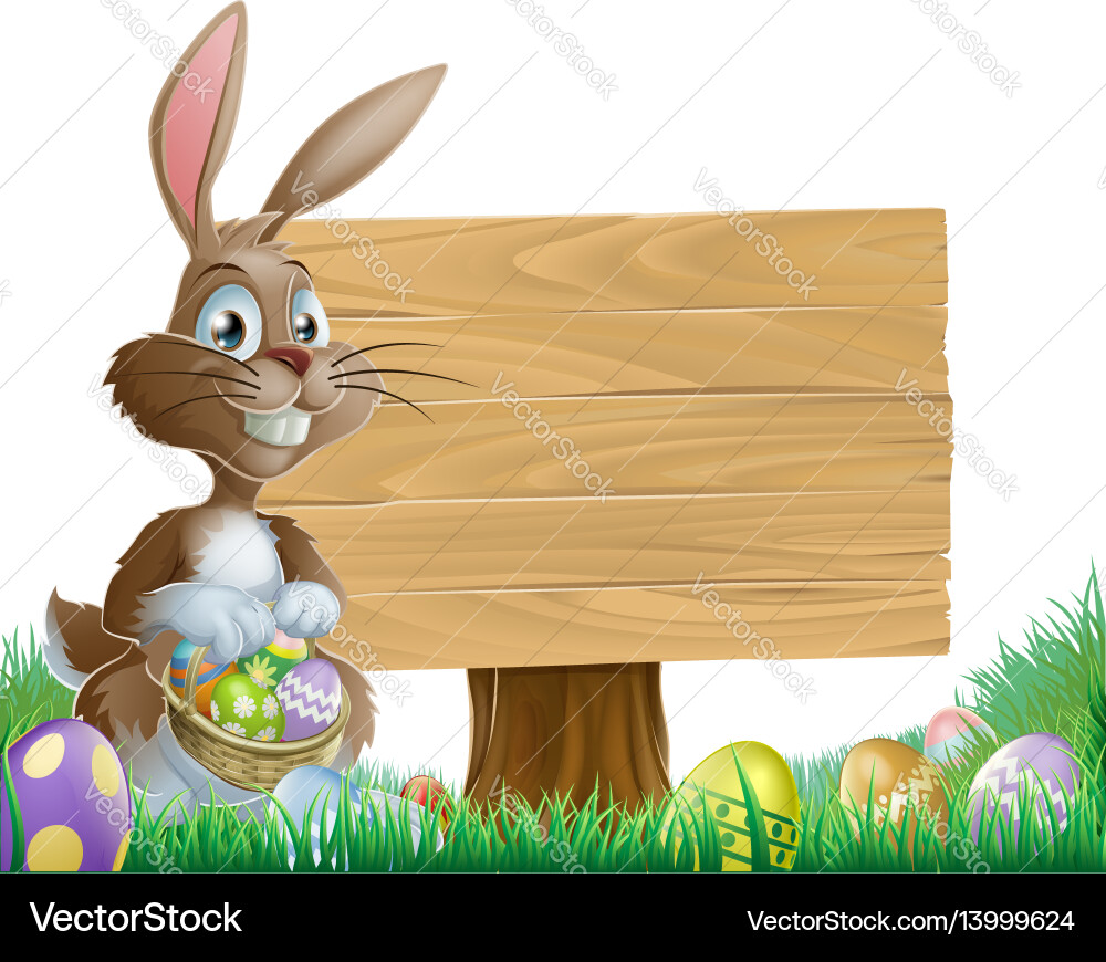 Easter background sign Royalty Free Vector Image