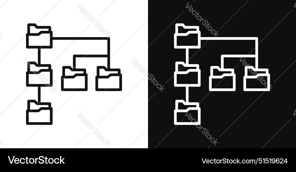 Folder tree icon Royalty Free Vector Image - VectorStock