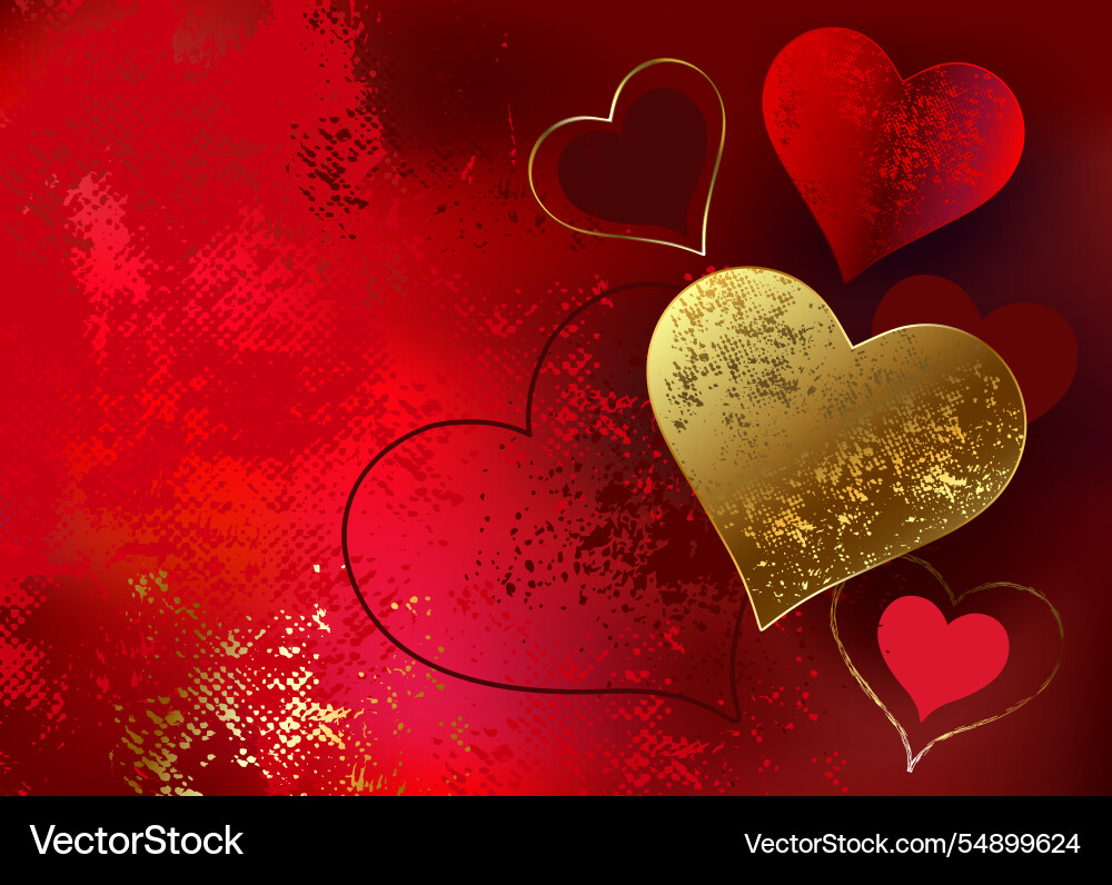 Golden Valentine Brocade Royalty Free Vector Image