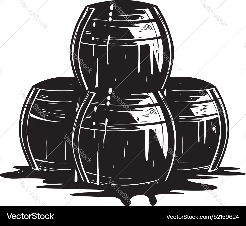 Onyx oak dark barrel icon symbol midnight mellow Vector Image