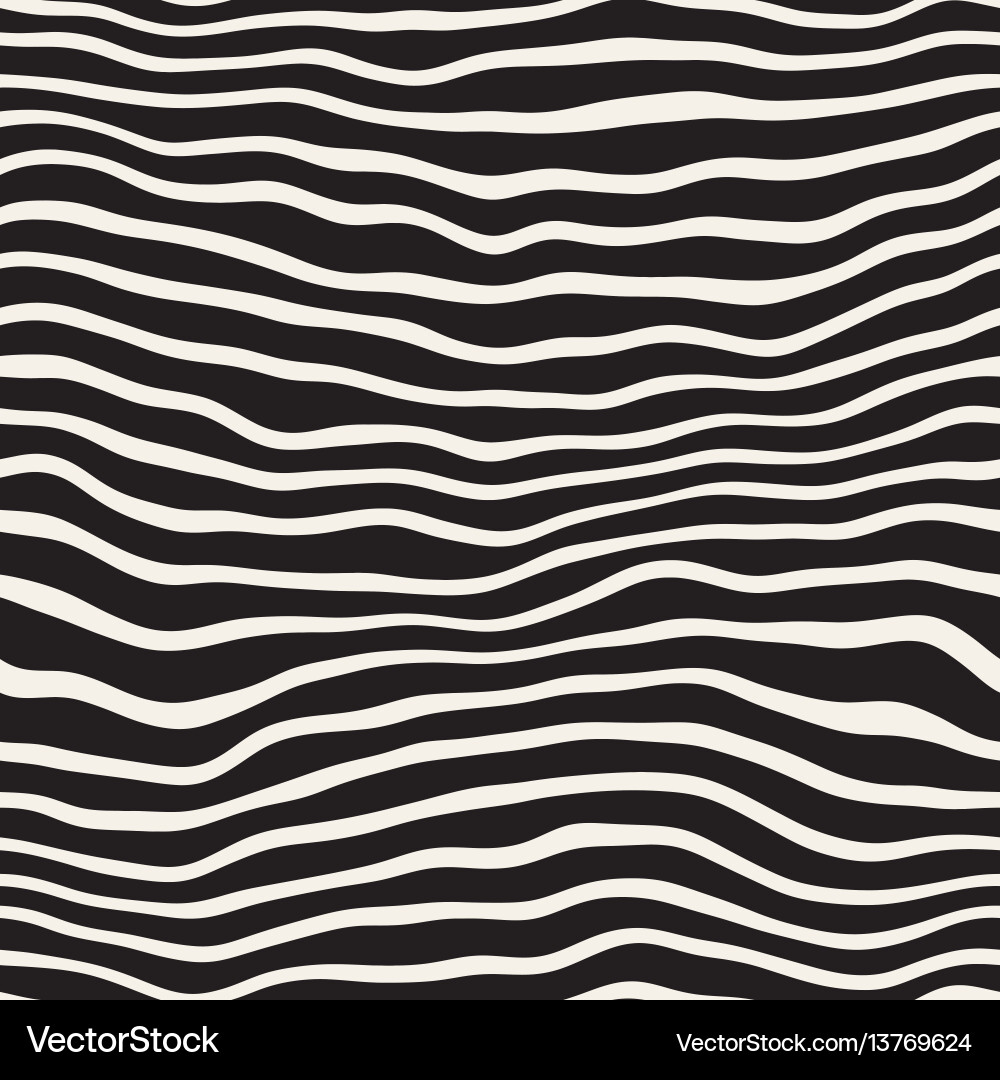 Wavy ripple hand drawn lines abstract geometric Vector Image