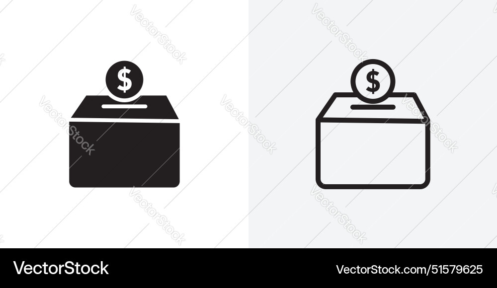 Donate icon set Royalty Free Vector Image - VectorStock