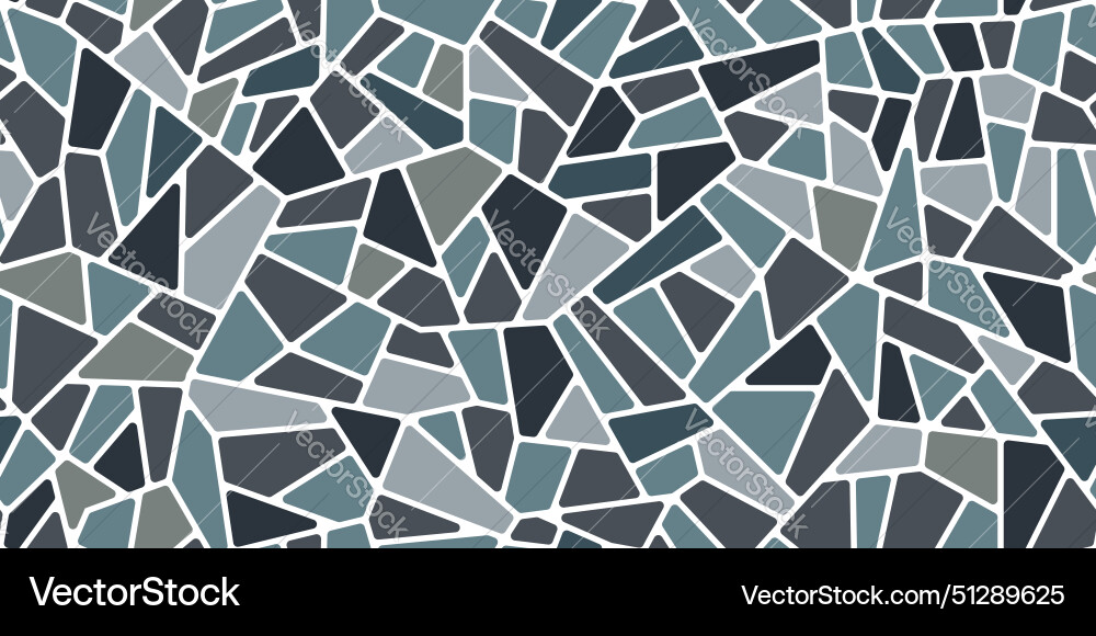 Grey blue mosaic paving floor stone tile pattern Vector Image