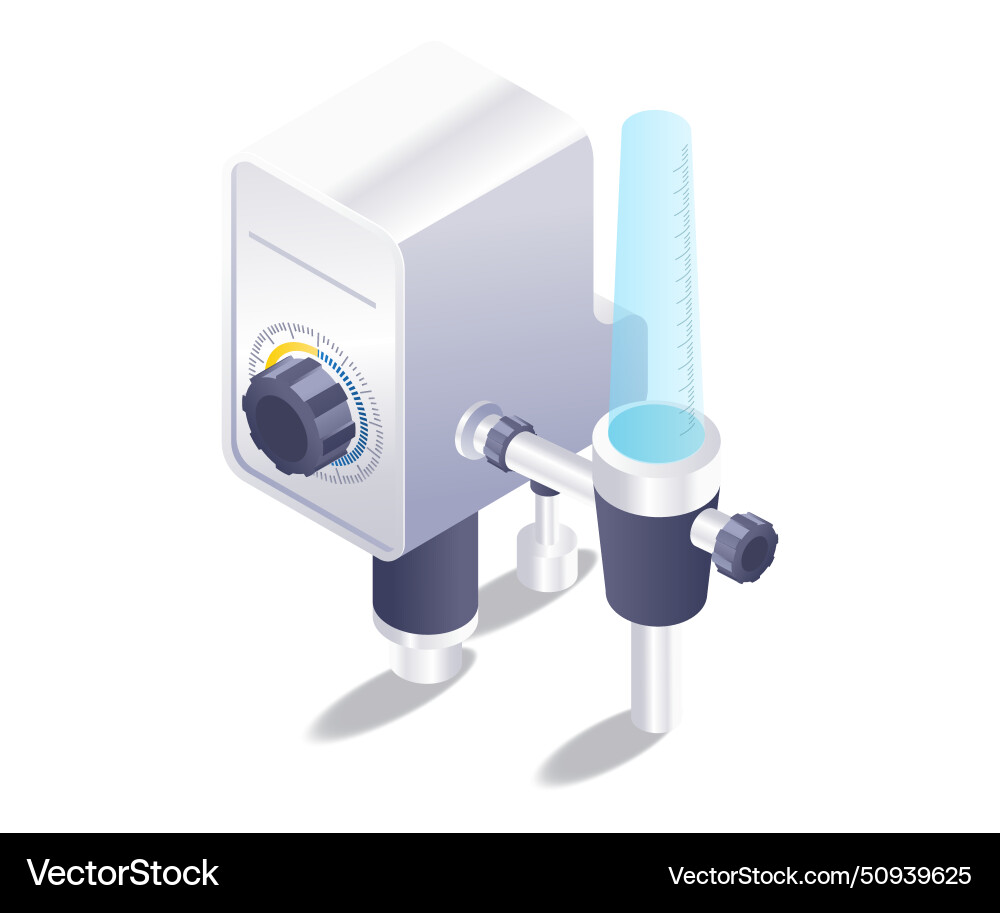 Medical equipment control patient oxygen filter Vector Image