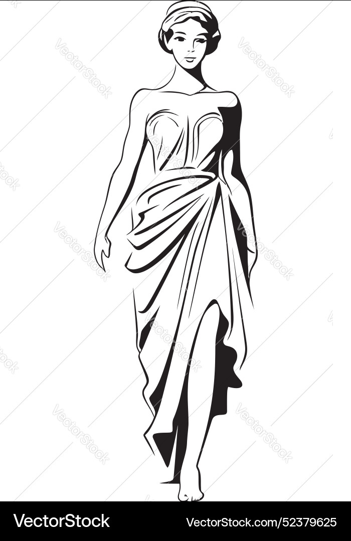 Olympian allure iconic emblem of greek goddess Vector Image