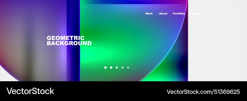 Round triangles and squares web site page template