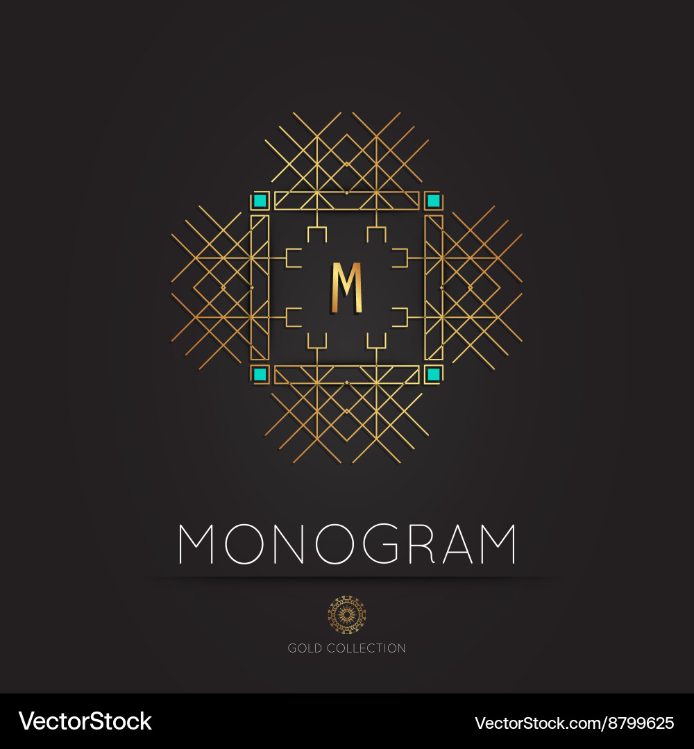 Royal Monogram Logo Template Royalty Free Vector Image