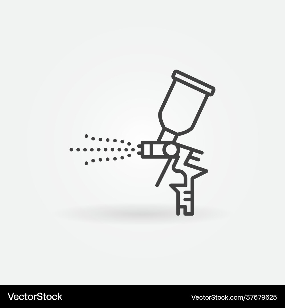 Spray Gun Icon - Car Painting Royalty Free Vector Image