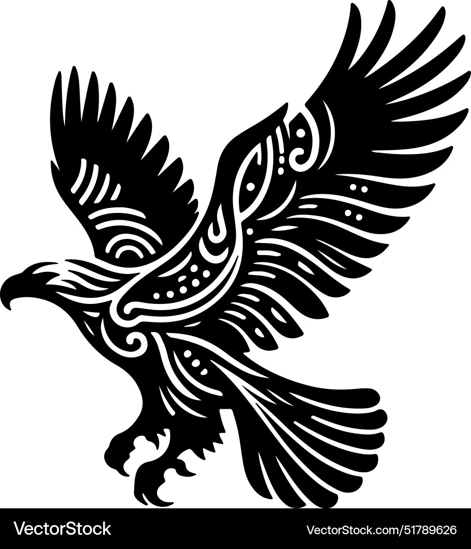African fish eagle black and white design Vector Image