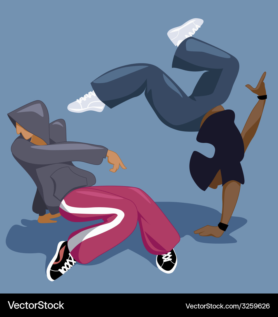 Break dancers Royalty Free Vector Image - VectorStock
