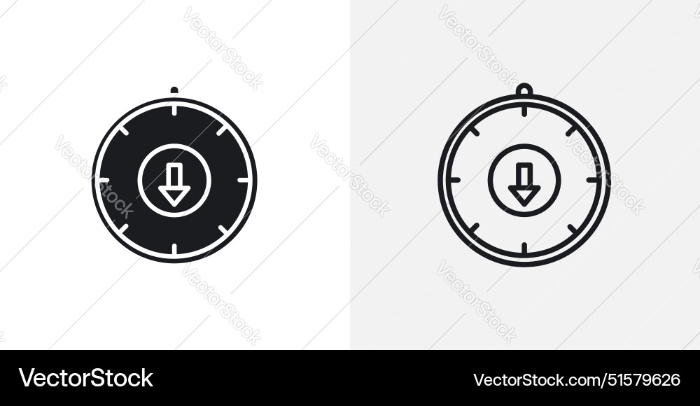 Down time icon set Royalty Free Vector Image - VectorStock