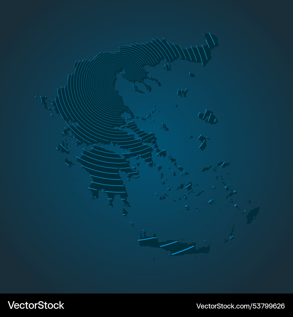 Greece map - internet radio signal Royalty Free Vector Image