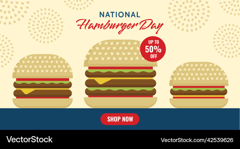 National hamburger day may 28 Royalty Free Vector Image
