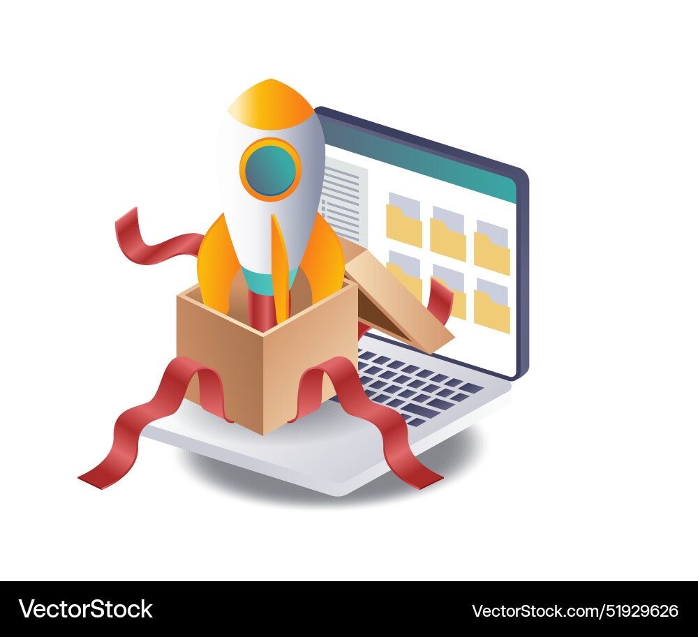 Organizing data folders for business startups Vector Image
