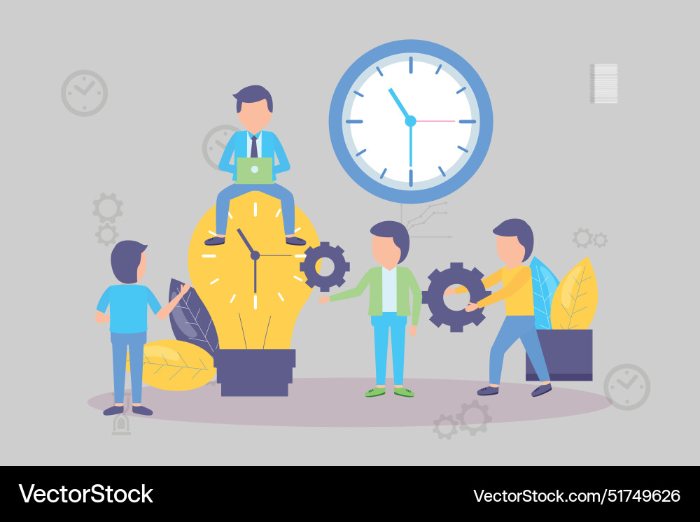 People programming cartoon Royalty Free Vector Image