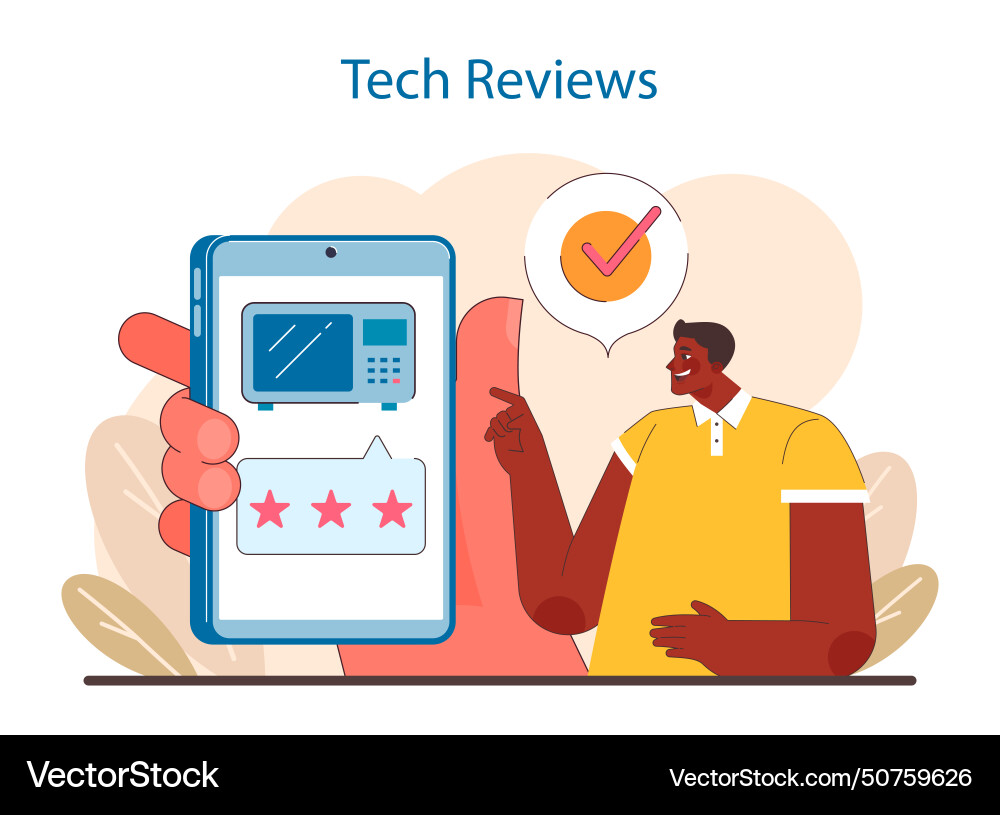 Tech savvy concept assessing and advising Vector Image